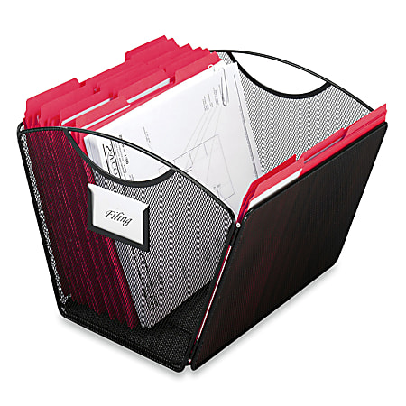 Safco Mesh Desktop Tub File Letter Size Black - Office Depot