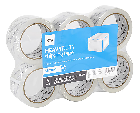 Office Depot Brand Heavy Duty Shipping Packing Tape 1.89 x 54.6 Yd ...