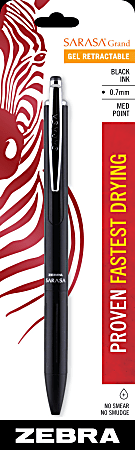 Zebra Pen SARASA Grand Retractable Gel Pen Medium Point 0.7 mm Assorted ...