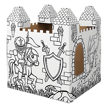 coloring castle cardboard