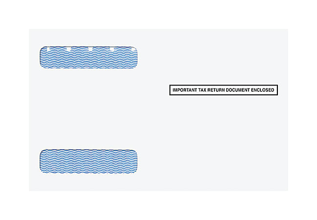 Harland Clarke Double Window Envelopes Self Seal For 4 Up Horizontal W ...
