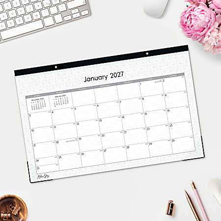 2027 Blue Sky Enterprise Monthly Desk Pad Planning Calendar 17x11 ...