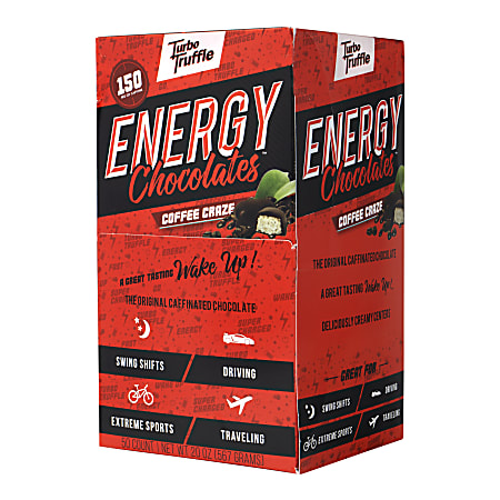 Turbo Truffles Energy Chocolate Coffee Craze Truffles Pack Of 50 ...