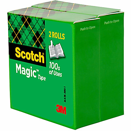 Scotch Magic Tape 0.75 x 216 Clear Pack Of 12 Rolls - Office Depot
