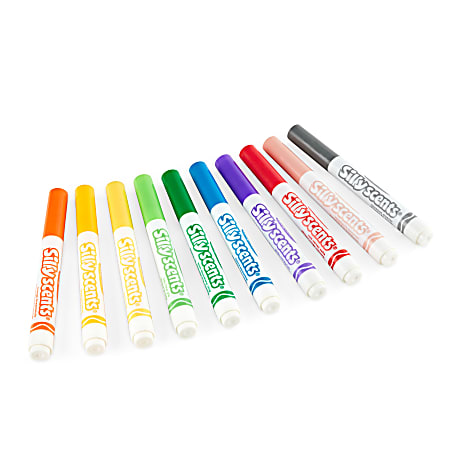 Crayola Silly Scents Slim Scented Washable Markers Broad Point Assorted ...