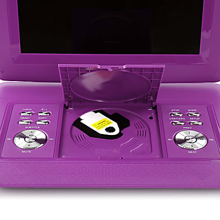 Trexonic Portable DVD Player With Swivel TFT LCD Screen 14.1 Purple ...