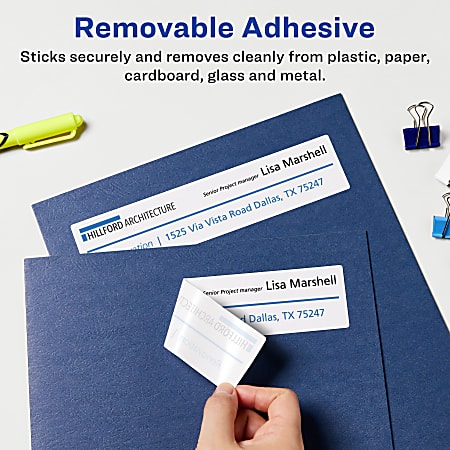 Avery Removable Labels With Sure Feed 94251 RMP25 Rectangle 3 14 x 8 38 ...