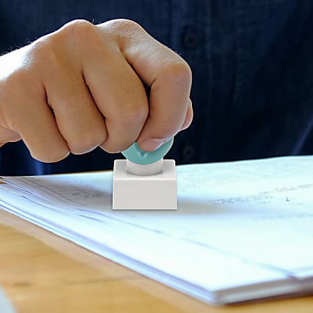 Custom ECO GREEN Xstamper Pre Inked Stamp N56 1 x 1 Impression - Office ...