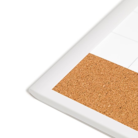 U Brands Magnetic Dry Erase Monthly Calendar Board With Cork Bulletin ...