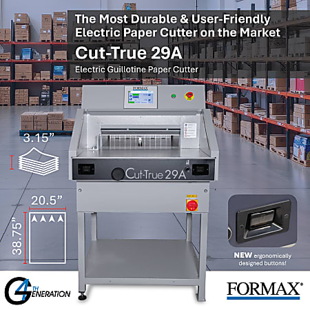 Formax Cut True 29A Automatic Electric Guillotine Paper Cutter With LED ...