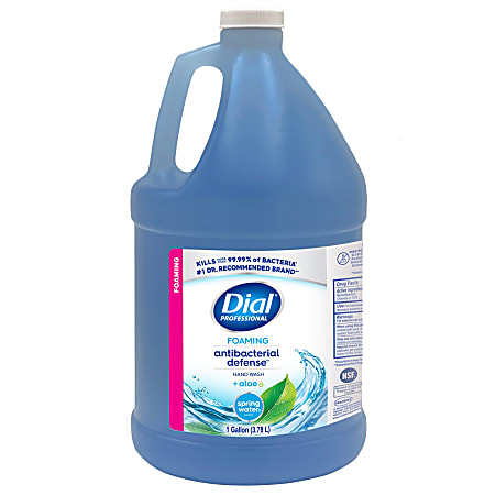 Dial Antibacterial Foaming Hand Wash Refill Spring Water Scent 1 gal ...