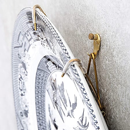 Better Houseware Plate Tray Hanger 1 12 H x 5 W x 8 34 D Brass - Office ...