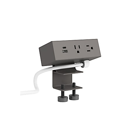 HON Dean 2 Outlet Power Module With Worksurface Clamp 10 Storm - ODP ...