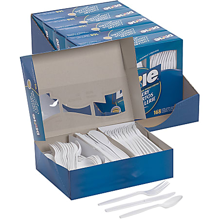 Dixie Heavyweight Disposable Forks Knives Spoons Combo Boxes by GP Pro ...