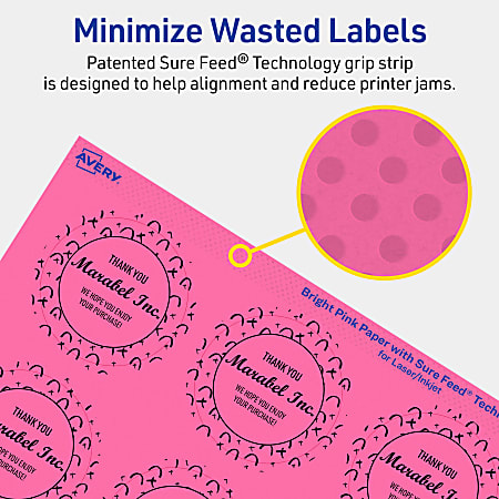 Avery Print To The Edge Labels With Sure Feed Technology And Easy Peel ...