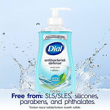 Dial Liquid Soap Spring Water Scent 11 fl oz Pump Dispenser Bacteria ...