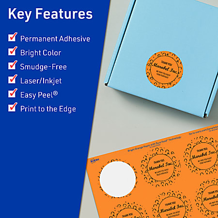 Avery Print To The Edge Labels With Sure Feed Technology And Easy Peel ...