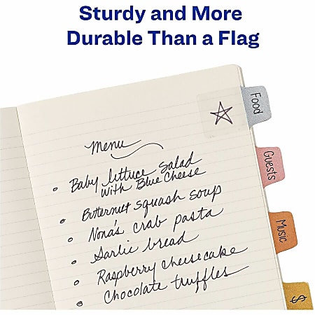 Avery Metallic Color Mini Ultra Tabs Write on Tabs 1.50 Tab Height x 1 ...