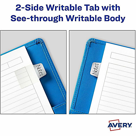 Avery Metallic Color Mini Ultra Tabs Write on Tabs 1.50 Tab Height x 1 ...