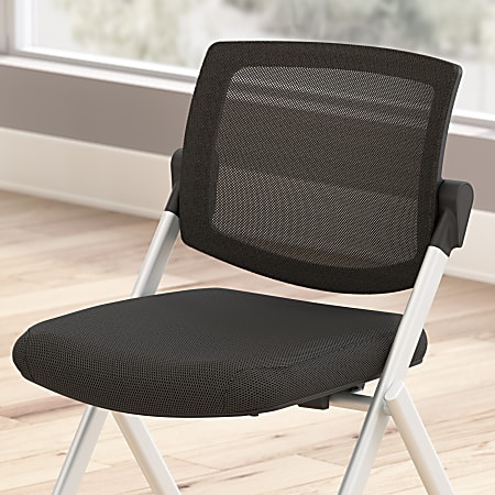 Bush Business Furniture Envision Mesh Mid Back Folding Chairs Set of 2 ...
