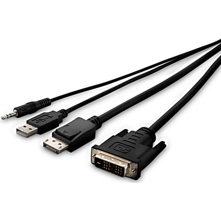 Belkin Dual DVI to HDMI and DP to DP USB AB Audio Passive Combo KVM 6 ...