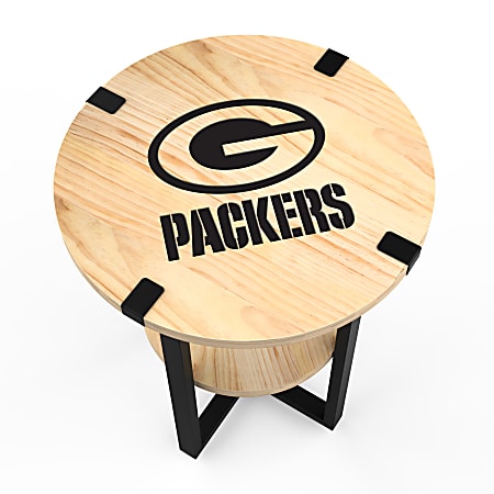 Imperial NFL Wood Round Side Table With Charger 22 H x 18 W x 18 D ...