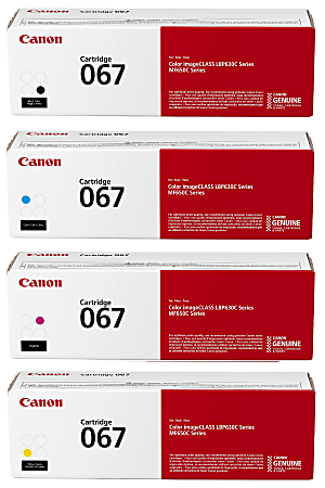 Canon 67 BlackCyanMagentaYellow Toner Cartridges Pack Of 4 Cartridges ...