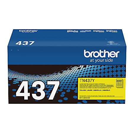 Brother Genuine Yellow TN437Y Ultra High Yield Toner Cartridge - Office ...