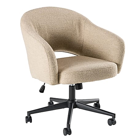 Bush Furniture Fairfax Ergonomic Fabric Mid Century Mid Back Modern ...