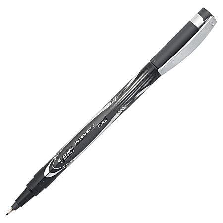 BIC® Intensity Marker Pens, Ultra-Fine Point, 0.5 mm, Black Barrel ...