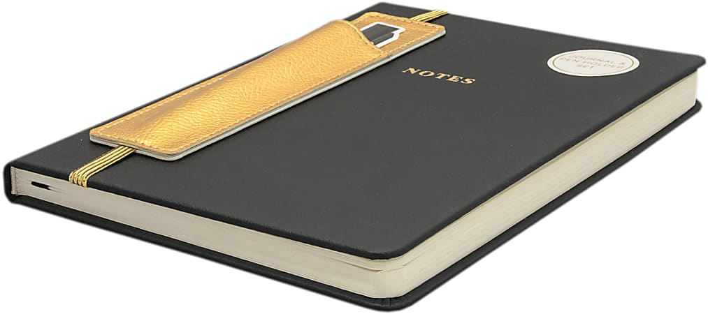Eccolo Style Journal With Pen Holder 6 x 8 Narrow Rule 256 Pages Black ...
