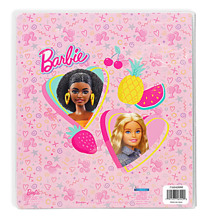 Innovative Designs 3 Ring Licensed Vinyl Binder 1 Round Rings Barbie ...