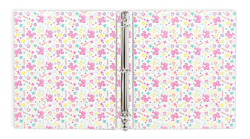 Innovative Designs 3 Ring Licensed Vinyl Binder 1 Round Rings Barbie ...