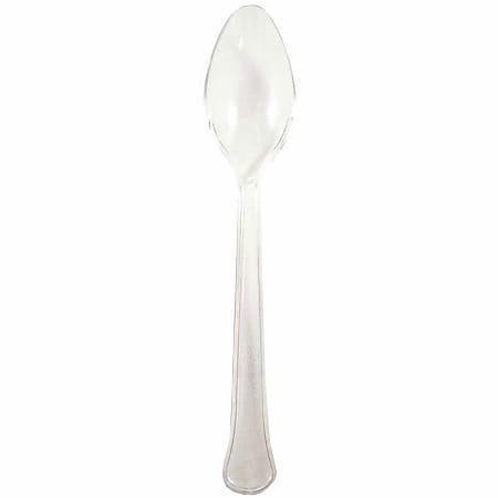 JAM PAPER Premium Utensils Party Pack Plastic Spoons Clear 20 ...