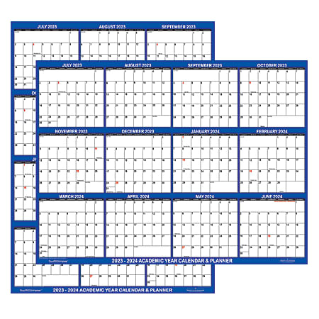 2023 2024 SwiftGlimpse Academic Monthly Erasable Wall Calendar 18 x 24 ...