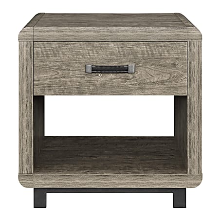 Ameriwood Home Eastlin End Table Square Weathered Oak - Office Depot
