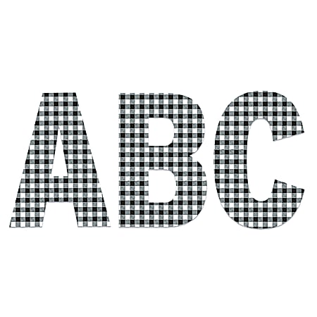 Eureka 7 Deco Letters Gingham 129 Letters Per Pack Set Of 3 Packs ...