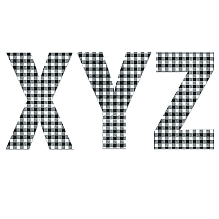 Eureka 7 Deco Letters Gingham 129 Letters Per Pack Set Of 3 Packs ...