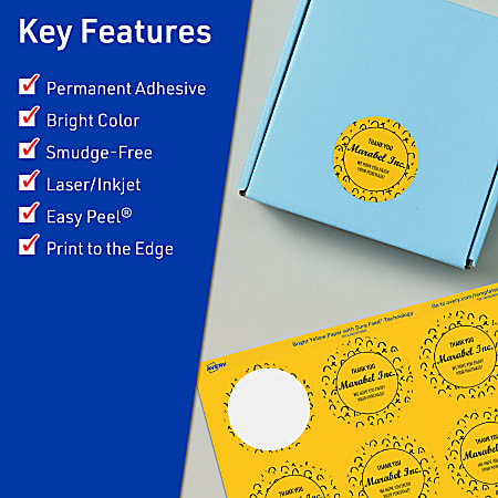 Avery Print To The Edge Labels With Sure Feed Technology And Easy Peel ...