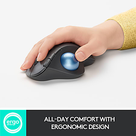 Logitech ERGO M575 Wireless Trackball Mouse Black - Office Depot