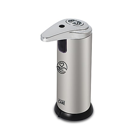 Commercial Care Touchless Soap Dispenser 7 716 H x 4 516 W x 3 D Silver ODP Business Solutions