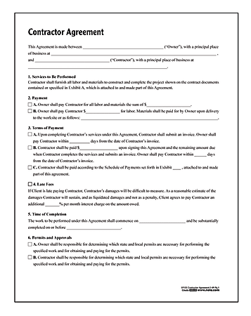 contract template acas
