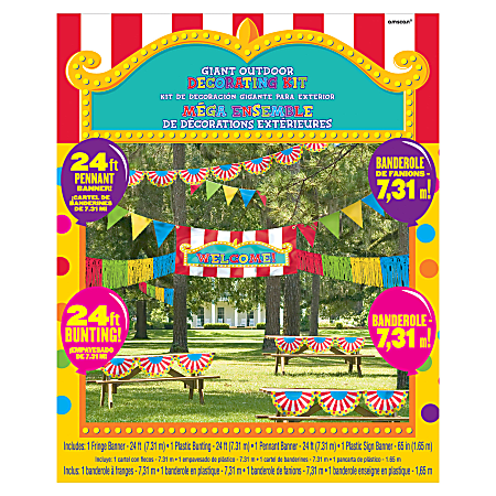 Amscan 4 Piece Outdoor Carnival Giant Decorating Kit Multicolor - ODP ...