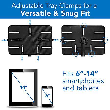 Mount It MI 7510 Universal Tablet Pole And Desk Mount For 6 14 Tablets ...