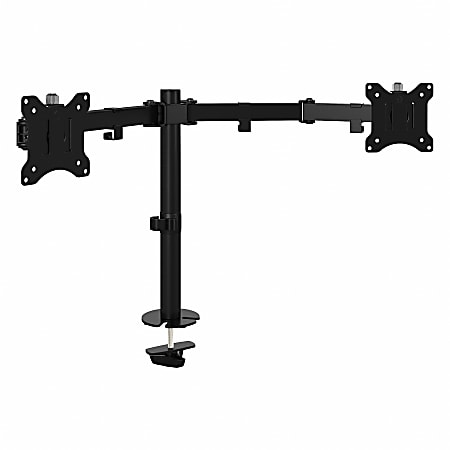 Bush Business Furniture Adjustable Dual Monitor Arm Satin Black ...