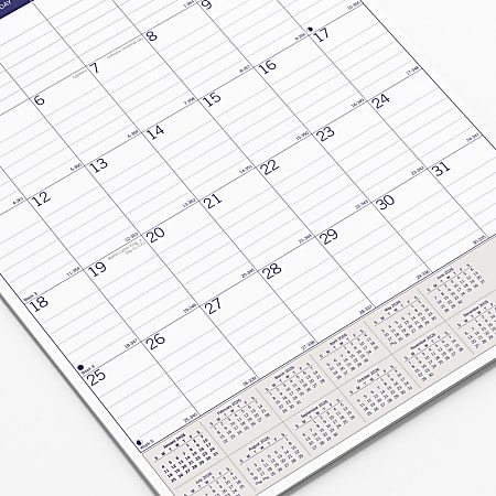 2026 Blueline DuraGlobe Monthly Wall Calendar 12 x 17 BlueWhite January ...
