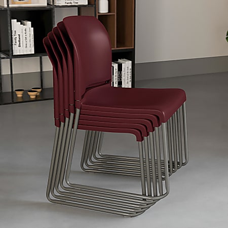 Flash Furniture HERCULES Full Back Contoured Stacking Chair With Sled ...