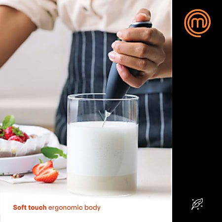 MasterChef Milk Frother 1 12 H x 1 12 W x 8 58 D Black - Office Depot