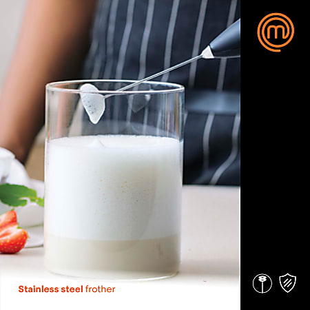 MasterChef Milk Frother 1 12 H x 1 12 W x 8 58 D Black - Office Depot