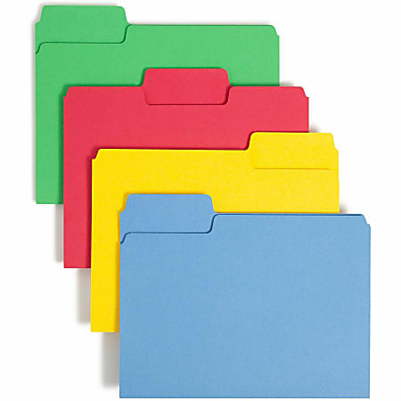 Smead SuperTab File Folders Letter Size 13 Cut Assorted Colors Box Of ...